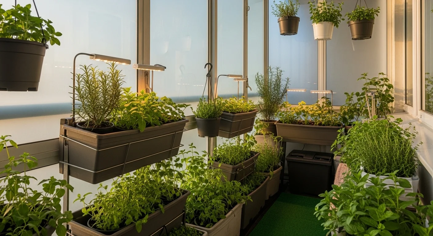 21 Compact New Year Balcony-Winter-Herb Garden Schemes That Fit Tight ...