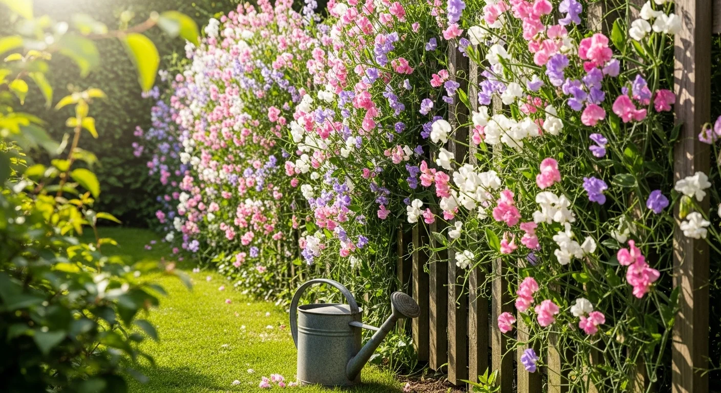 How to Grow Sweet Peas on Fences & Trellises - gardenpositive.com