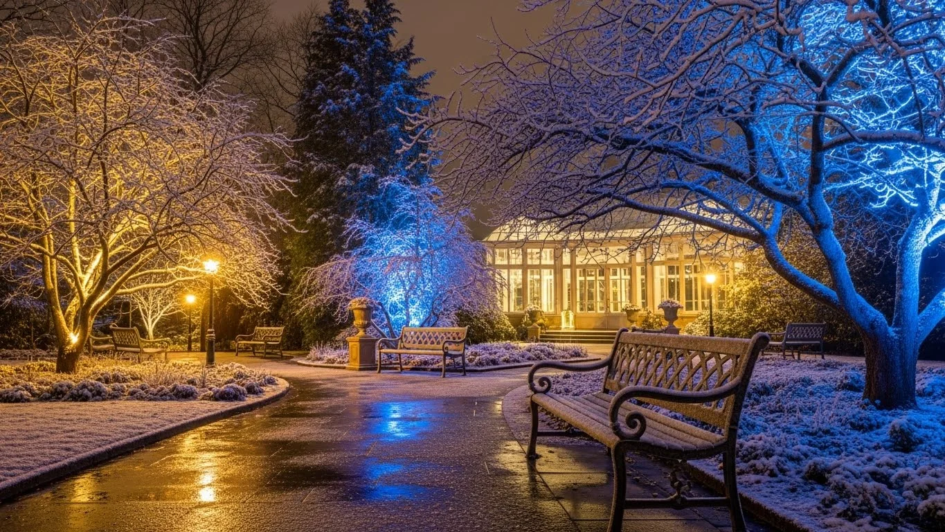 23 Enchanting Winter Garden-Lighting Ideas That Transform Nightscape ...